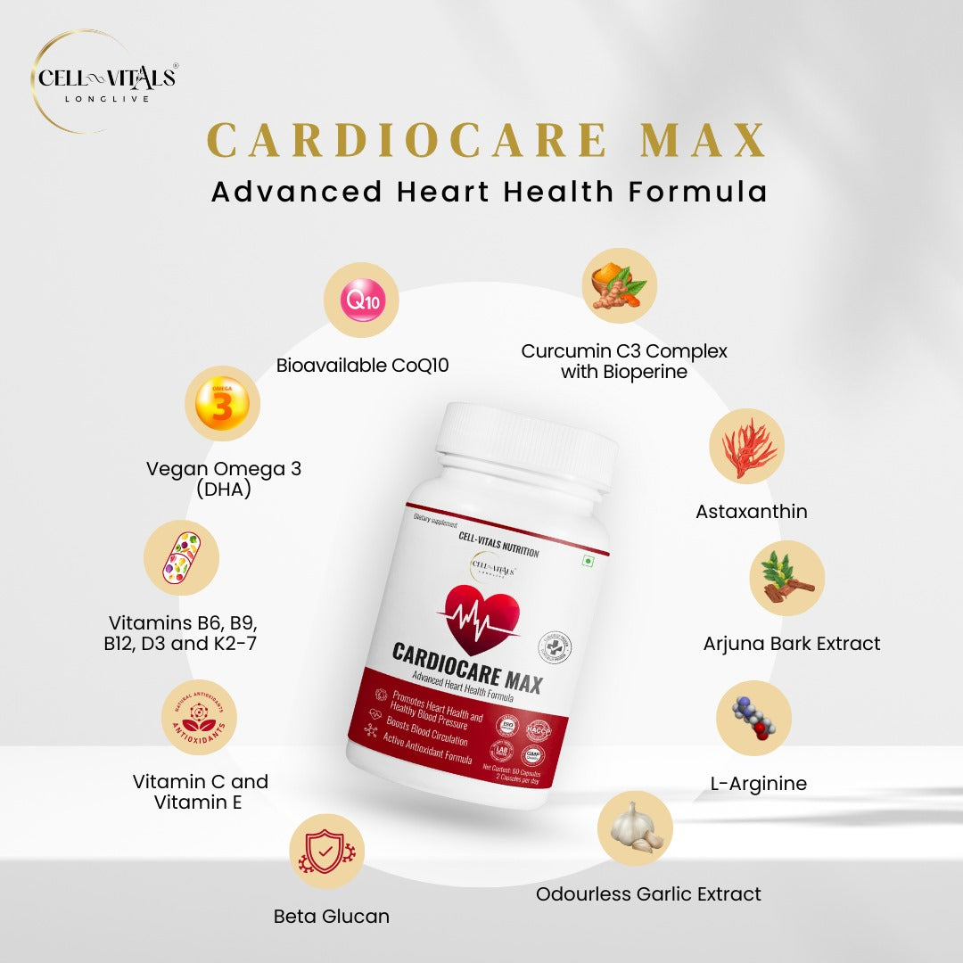Cell-Vitals Nutrition CardioCare Max-60 Capsules – Cell Vitals Nutrition